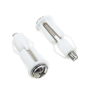 ALIWS Woodscrews,Multi-Purpose Screws,2Pcs Top Fix Toilet Cover Seat Screws Well Nut Pan Fixing WC Blind Hole Fitting Kit for Universal Toilet Seat Hinges Commode-Default