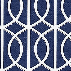 HomePop Velvet Swoop Arm Living-Room-Chairs, Blue Trellis