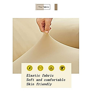 IMYOGI High Stretch Sofa Covers High Stretch Sofa Slipcovers L Shape Solid Color Sofa Cover Stylish Non Slip Couch Covers Furniture Protector for Kids Pets Living Room -Blue-4 Seater+4 Seater