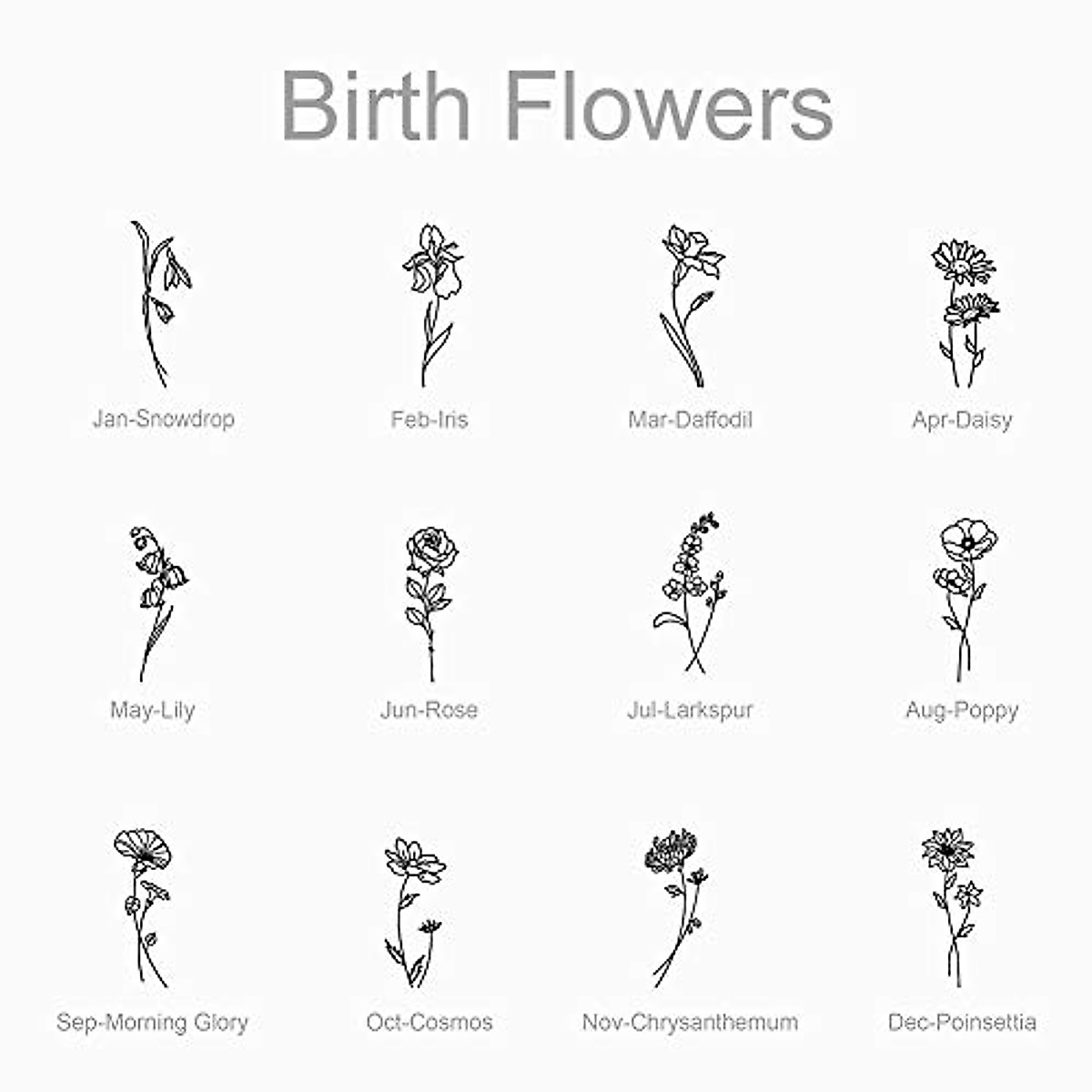 Stethoscope ID Tag for Nurses, Personalized Stethoscope Name Tag Custom Made Nursing ID Charm Graduation Gifts (Stethoscope Tag with Birthflower - Style 01)