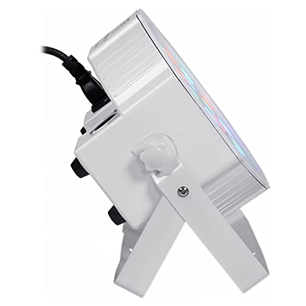 (6) Rockville LED RGB Par Can Wash Light - White Bundle: (3) DJ/Club/Stage Wash Lights, (1) Universal Travel Bag, (1) 25ft 3 Pin DMX Lighting Cable, (5) 10ft 3 Pin DMX Lighting Cables (15 Items)