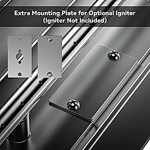 Skyflame Linear Stainless Steel Drop-in Fire Pit Pan and Burner with Burner Cover, 42 by 6-Inch