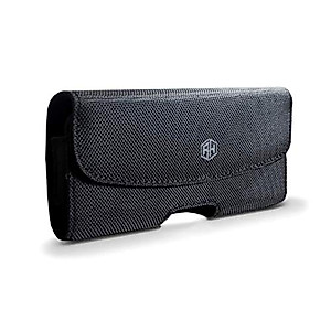 AH Military Grade Phone Holster Men Cell Phone Holsters Belt Case with Loop Cell Phone Nylon Clip Magnetic Pouch For Android Galaxy iPhone 12 Pro Max 6+ 7 Plus 8 Plus Holster Fit Commuter Case (Large)