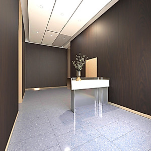 BAYYA Dark Brown Wood Grain Contact Paper Waterproof Peel and Stick Wallpaper Black Walnut Furniture Sticker for Kitchen Cabinet Table Floor Shelf Drawer Liner Self-Adhesive Vinyl Film Wall Covering