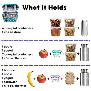 J World Corey Kids Lunch Bag. Insulated Lunch-Box for Girls, Women, Mint Leopard