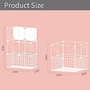 Aougiley Stuffed Animal Storage Box, Square Metal Organizer Holder with Adjustable Cord for Kids, L23.6 * W23.6 * H23.6 inches