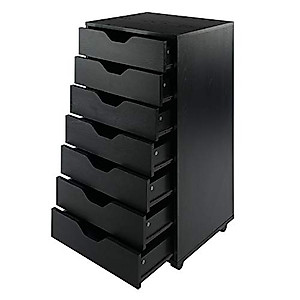 Winsome Halifax Storage/Organization 7 Drawer Black & Halifax Storage/Organization, 5 Drawer, Black