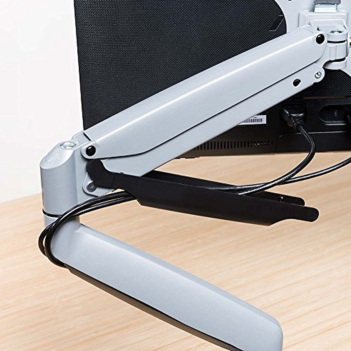 Fully Jarvis Dual Monitor Mounting Arm - fits up to 32" Computer Displays (Dual, Black)