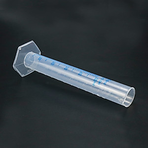 Antrader Measuring Cylinder, 3-Pack Transparent Graduated Test Tube Plastic Lab Cylinder Flask with 2-Sided Marking, 50ml