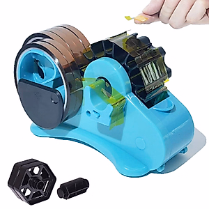 Blue Heat Tape Dispenser Sublimation - Multiple Roll Cut Heat Tape Dispenser to PreCut 1.4'' Pieces for Heat Press/Mug Press Machine, 1+3'' Core, Semi-Automatic Tape Dispenser with Compartment Slots