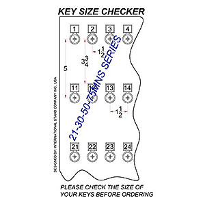 Stand Company Key Rack, Key Holder #30MNS, 30 Bolted Metal Numbered Hook with Hidden Hangers (30 Sets of Tag & Ring Included) - Made in USA