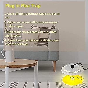 Redeo Flea Trap 2 Pack Sticky Dome Bed Bug Traps with 4 Light Bulbs and 8 Sticky Glue Boards, Odorless Non-Toxic Flea Light Traps for Inside Your Home Safe for Kids & Pets