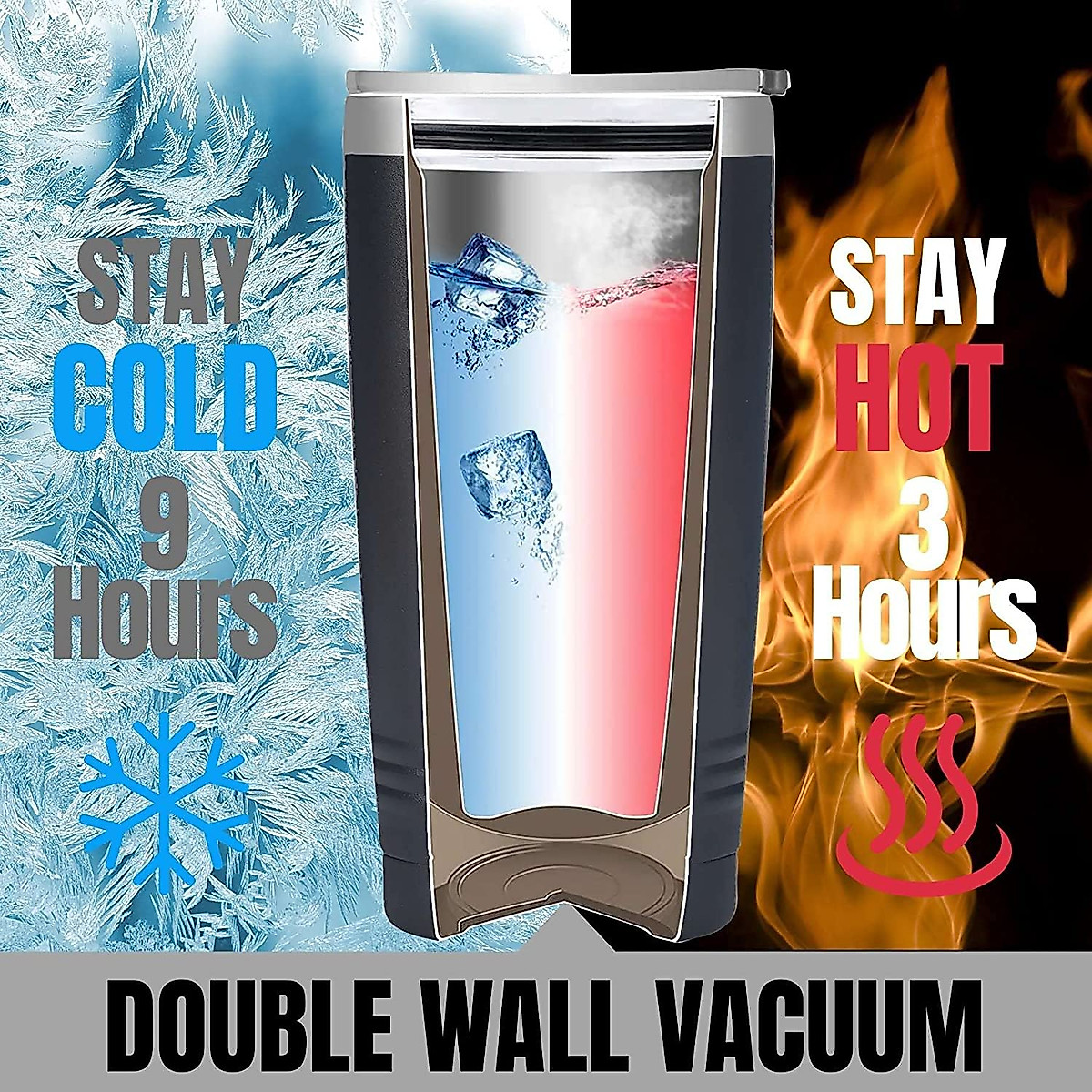 Raccoon Gifts for Men and Women, Insulated 20 oz Stainless Steel Travel Tumbler with Straw, Brush, Lid, and Gifts Box, LET'S GET TRASHED