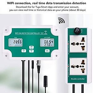 PH TDS Detector, Temperature Indicator Water Quality Analyzer Laboratory Holders with Quick Response Calibration Function (US Plug 120V)