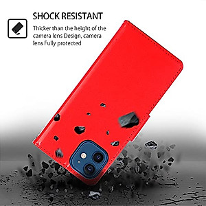 CYR-Guard Phone Cover Wallet Folio Case for Oppo Reno Reno 6 PRO 5G MEDIATEK Edition, Premium PU Leather Slim Fit Cover, 1 Photo Frame Slot, Well Fit, Red
