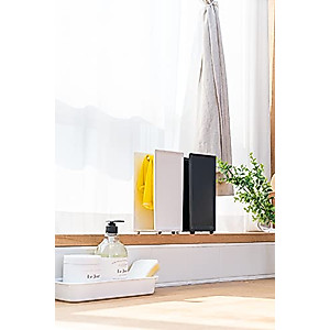 PURUS LIVING Hidden Glove Drying Holder Rack Kitchen Table Top Stand with Dishwashing Rubber Glove, Black