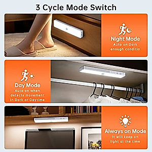 LED Closet Light with Charging Station, 30LEDs Dimmer Rechargeable Motion Sensor Under Cabinet Lighting with Remote Control, Wireless Stick-Anywhere Night Light for Wardrobe,Kitchen-6 Pcs