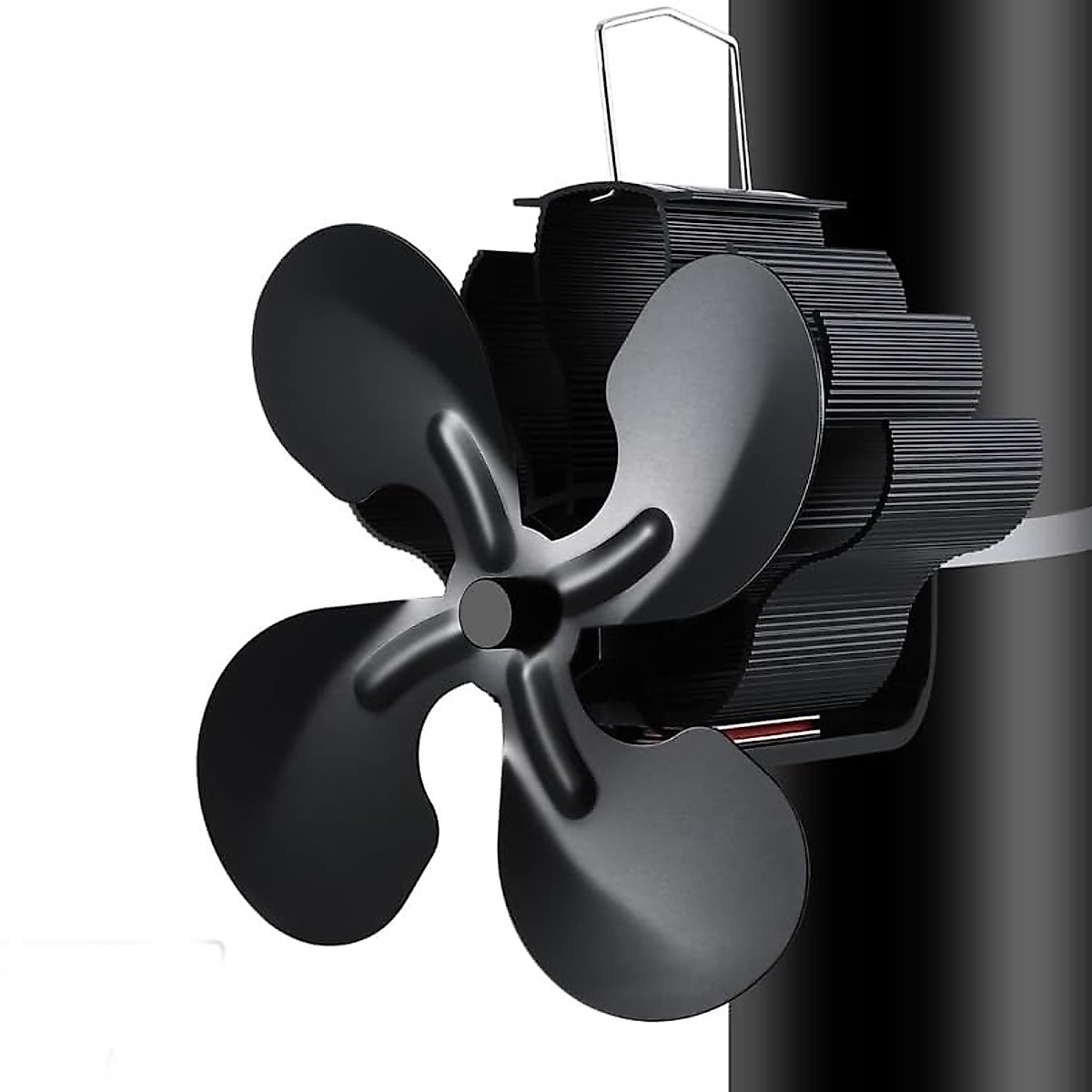 CoutureBridal Heat Powered 4 Blades Stove Fan,Silent Flue Pipe Fireplace Fan, Eco-Friendly on Chimney for Wood Log Burner Fireplace