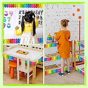 ERKE 60 Feet Bulletin Board Borders, Colorful Crayon Die-Cut Rolled Border Trim Decoration Borders for School, Classroom & Offices