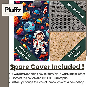 Pluffz Toddler Couch: Comfy Kids Sofa Chair for Indoor, Convertible Chair Sofa for Kids, Perfect Toddler Lounge Chair for Little Ones