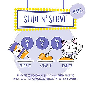 Weruva Slide N' Serve Paté Wet Cat Food, The Showcase Chowdown Slide N' Serve 2.8oz Pouch Variety Pack of 16, Multi Color