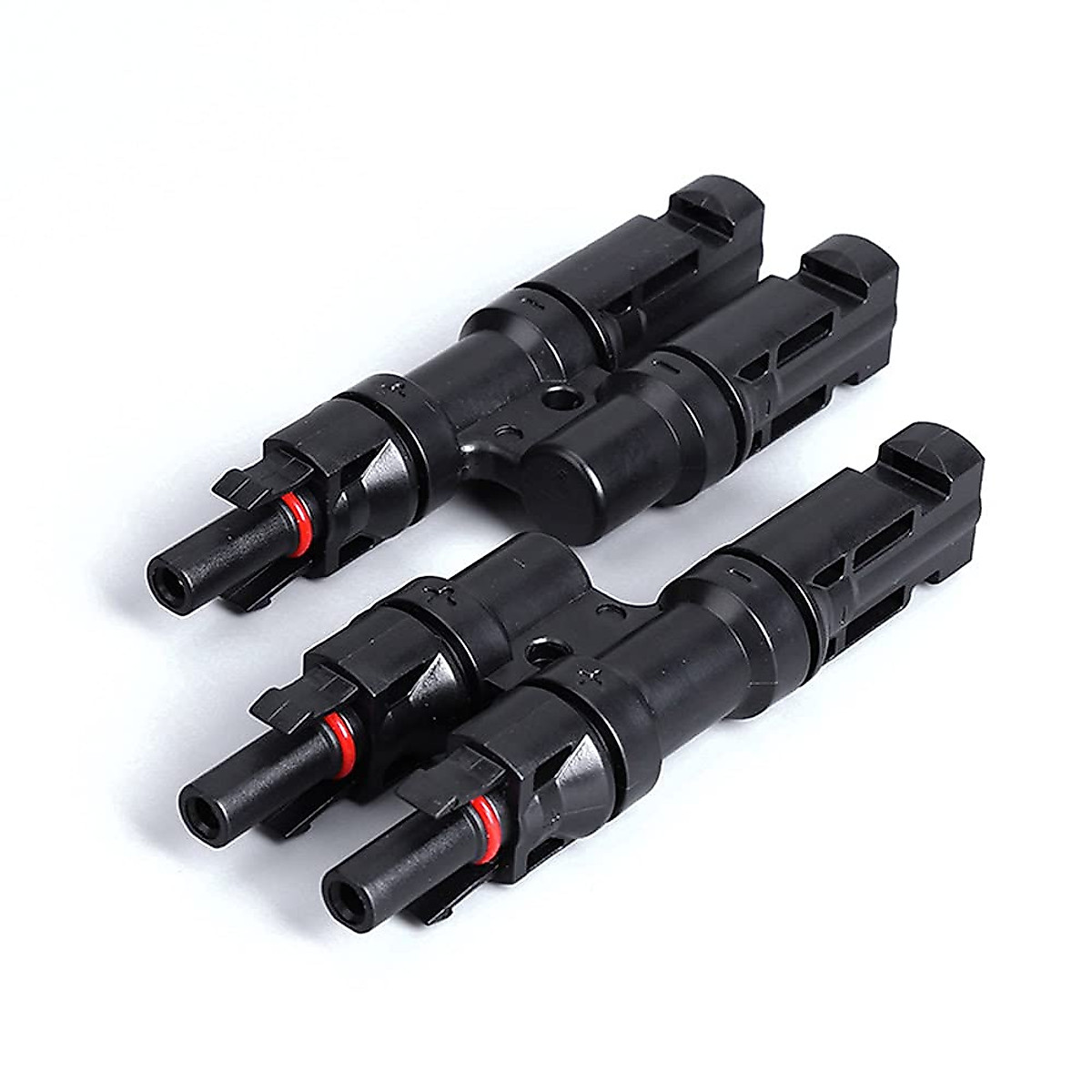 BAYM Solar Panel T Branch 2 to 1 MMF + FFM Cable Connector Solar Wire Connector T-Type T2 Coupler Combiner(1 Pair)