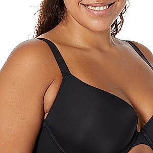 Amazon Essentials Deep Plunge Bras for Women, Lightly Lined, Pack of 2, Black/Soft Petal, Size 40A
