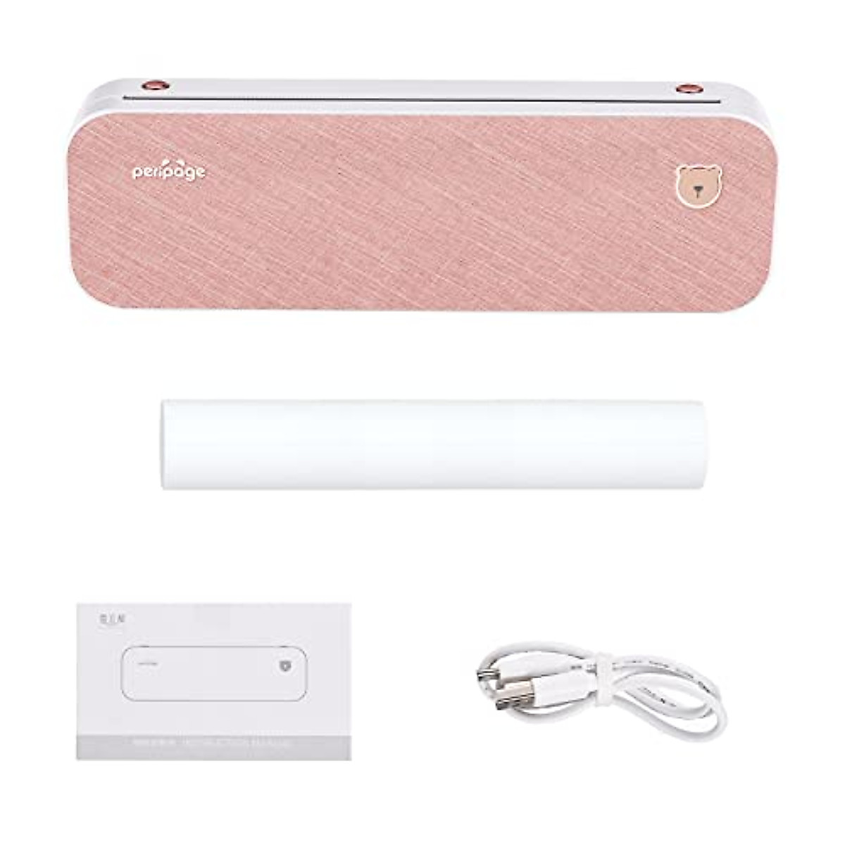 Bisofice PeriPage Portable Printer, A4 Wireless Bluetooth Travel Printer, Portable Thermal Printer Compatible with Android and iOS, Support 2''/3''/4'' Paper Width, Mobile Printer