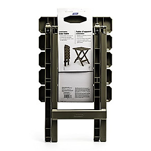 Camco 21045 Small Quick-Folding Adirondack Table, Plastic, Taupe