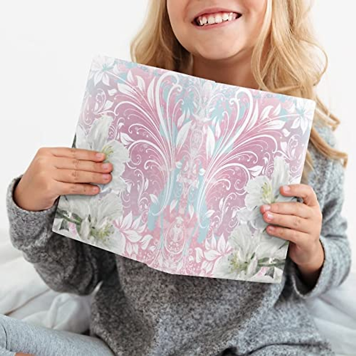 Flashideas Beautiful Flower Paperback Book Cover for Women Washable & Reusable Paperback Book Covers Fits Extra Large Hardcover Textbooks up to 9 x 11 Surprise Gifts