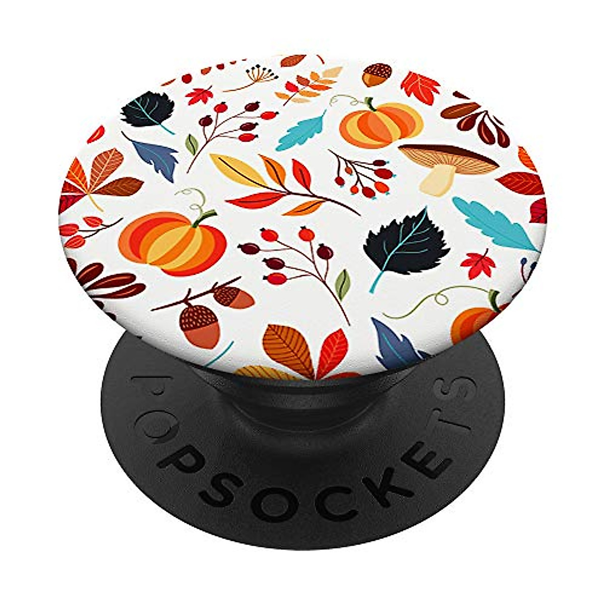 Fall Autumn Pumpkin Leaves Pattern for Thanksgiving PopSockets PopGrip: Swappable Grip for Phones & Tablets