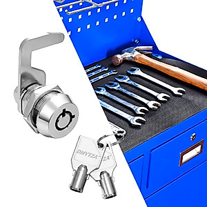 Cam Lock 5/8" Toolbox Lock 90 Degree, Tubular Lock with 2 Keyes, Cylinder Lock for File Cabinet and Mailbox use, Zinc Alloy