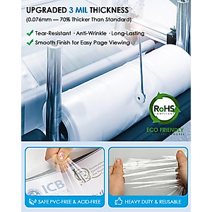 KTRIO Heavyweight Sheet Protectors 8.5 x 11 inch, 3 Mil Clear Page Protectors for 3 Ring Binder, Plastic Sleeves for Binders, Top Loading Paper Protector Letter Size, 30 Pack