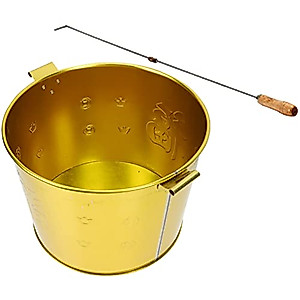 LIFKOME 55 Gallon Burn Drum Stainless Steel Burn Incinerator Cage Pit Chinese Fortune Treasure Basin Ash Bucket Money Burning Incinerator Bin for Garden Leaf Trash Yard Trash Cans Outdoor