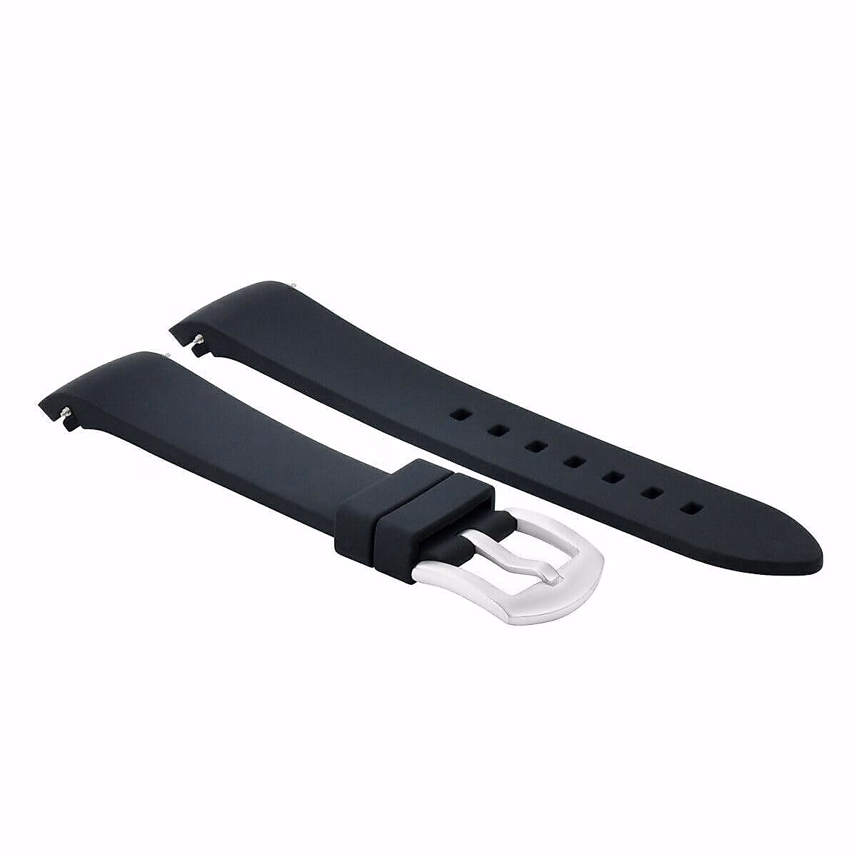 Ewatchparts CURVED END RUBBER STRAP 18-19-20-21-22-24MM COMPATIBLE WITH TAG HEUER CARRERA,F1 AQUARACER