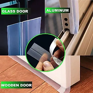 Updated Weather Stripping Door Seal, Door Draft Stopper Silicone Seal Strip for House and Glass Shower Doors for Windows Gaps of Collision and Side, Window Insulation for Winter