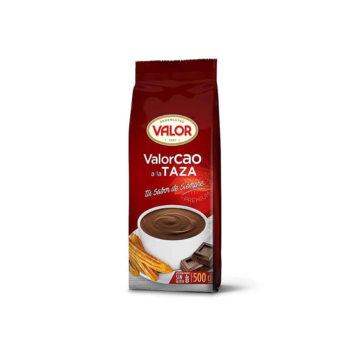 Valor. Valorcao a la taza. Cocoa Powder mix for Hot chocolate. 500g (1.1lb).