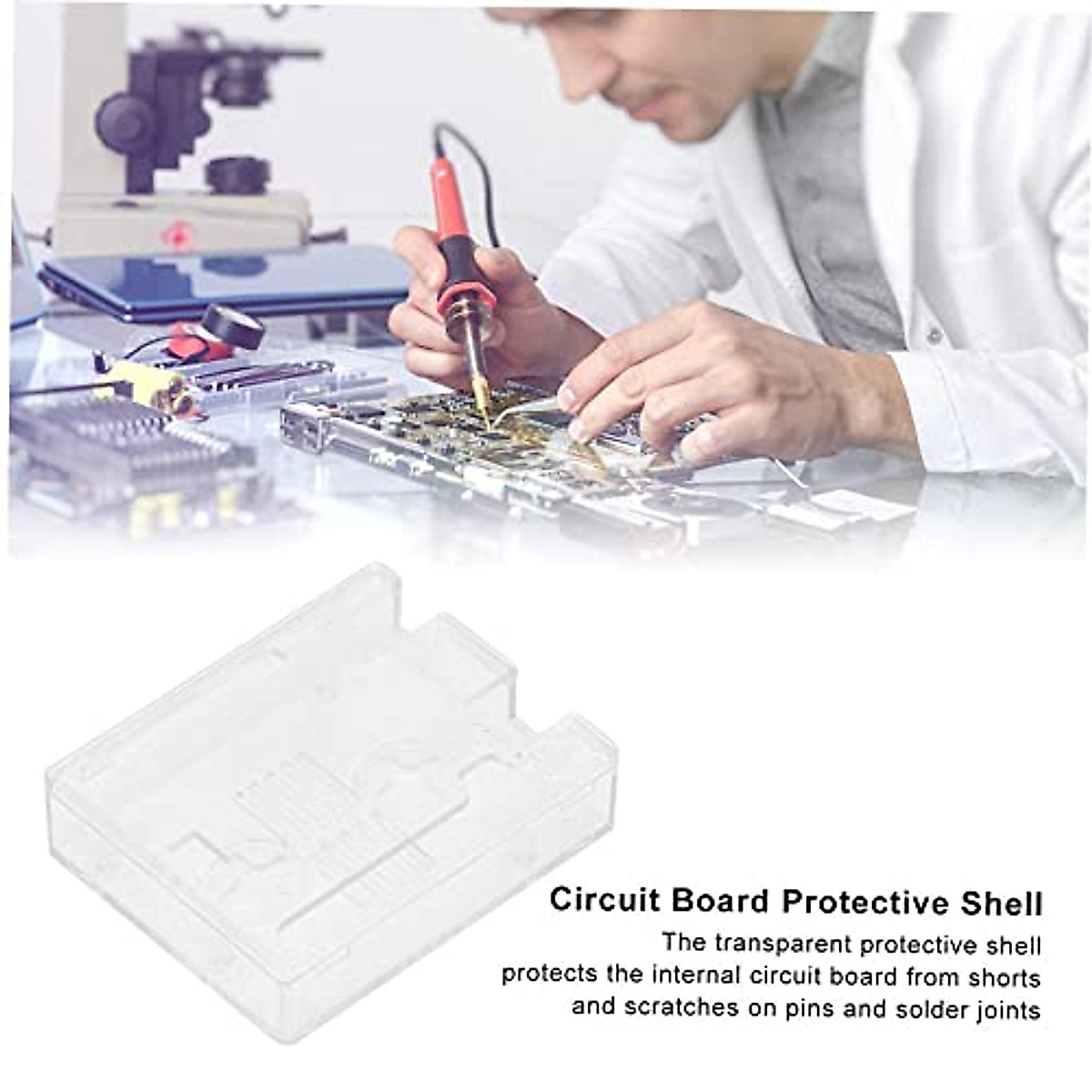 R2 Transparent Plastic Shell Strong Heat Dissipation ABS Circuit Board Protective Enclosure