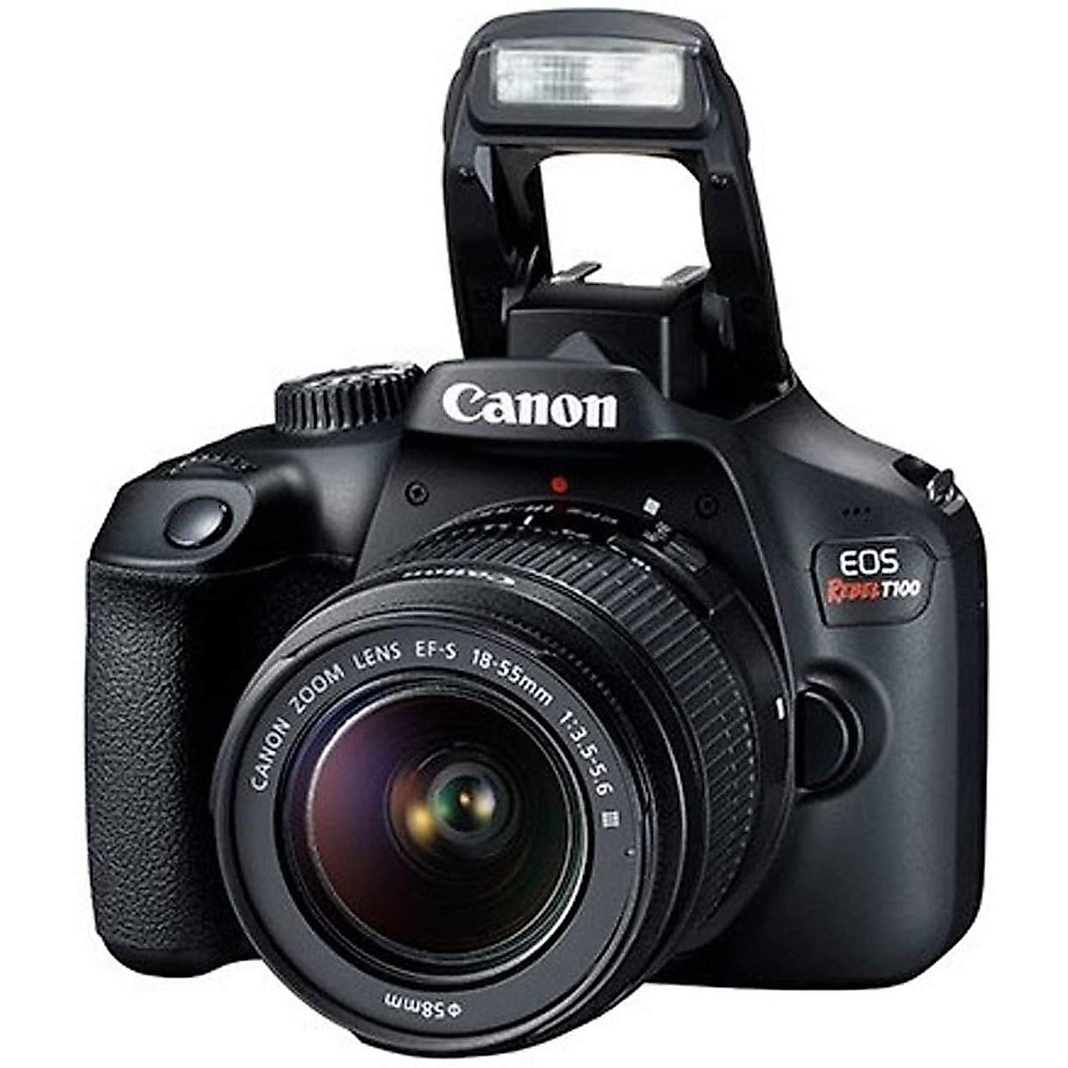EOS Rebel T100 (EOS 4000D) DSLR Camera w/ 18-55mm DC III Zoom Lens with Pixibytes Basic Bundle (Renewed)