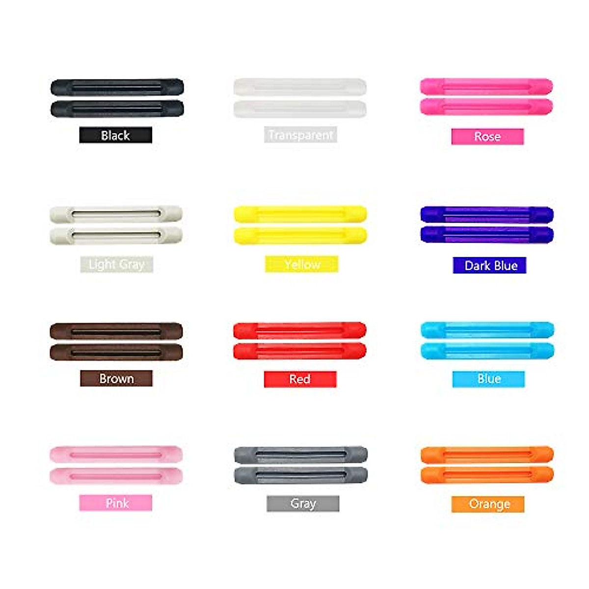 Alamic Eyewear Retainer Eyeglass Temple Tip for Kids and Adults Silicone Anti Slip Holder for Glasses Piece Ear Hook - 12 Pairs