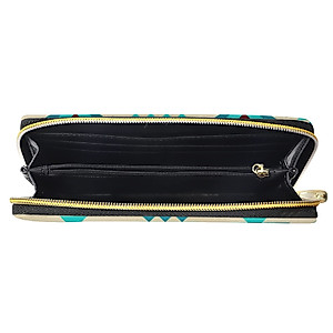 Poceacles Polynesion Print Women Men Wallets with Zipper Cluth, Fashion Waterproof Purse for Traveling Card Cases Money Organizer Bags Change Purse