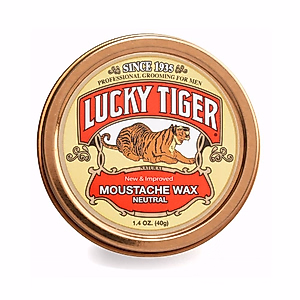 Lucky Tiger Mustache Wax, Neutral, 1.5 Ounce