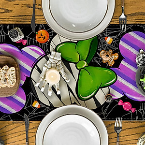 Halloween Table Runner Halloween Cartoon Mouse Table Cover Haunted Mansion Decor Halloween Decorations for Home Party