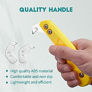 LitKiwi Carbide Scoring Cutter Knife & 2PCS Blades,for Fiberboard Laminate Vinyl Flooring Cutting,& Linoleum,Plexiglass,Acrylic,Plastic,Styrene and Soft Tile Sheets Scoring Cutting