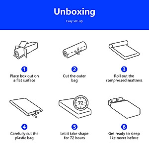 PayLessHere Queen Size Mattress,6 Inch Gel Memory Foam Mattress in a Box,Medium-Firm,Pressure Relief&Temperature Regulation,CertiPUR-US Certified,White