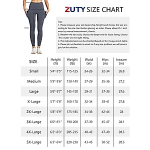 ZUTY Fleece Lined Leggings Women Winter Thermal Insulated Warm Leggings with Pockets High Waisted Yoga Pants Plus Size-Black-M