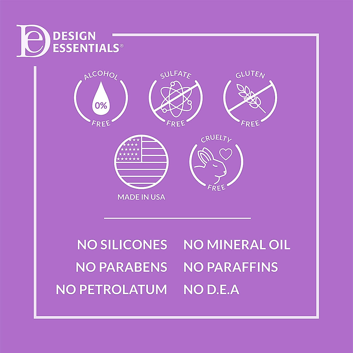 Design Essentials Agave & Lavender Moisturizing Hair Bath, Sulfate-Free Shampoo- Blow-Dry & Silk Press Collection - 12oz