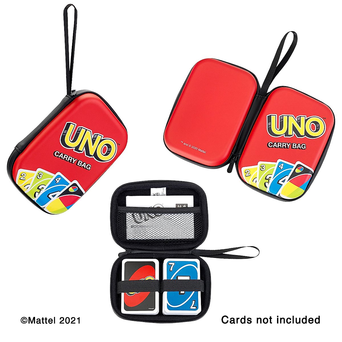 Klein UNO: Carry Bag - Holds Uno Game Cards, Stow The Game Instructions in The Mesh Compartment, Sturdy Zip Up Case
