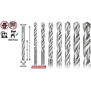 Amana Tool - SCFD-100 Solid Carbide CNC 4 Facet 118 Deg Drill Pt. 1/8 Dia x 1-1/4 x 1/8