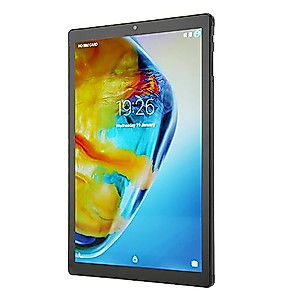 DAUZ Student Tablet, Octa Core CPU 10 Inch Black 5000mAh Office Tablet 4GB RAM 64GB ROM 3 Card Slots for Study (US Plug)